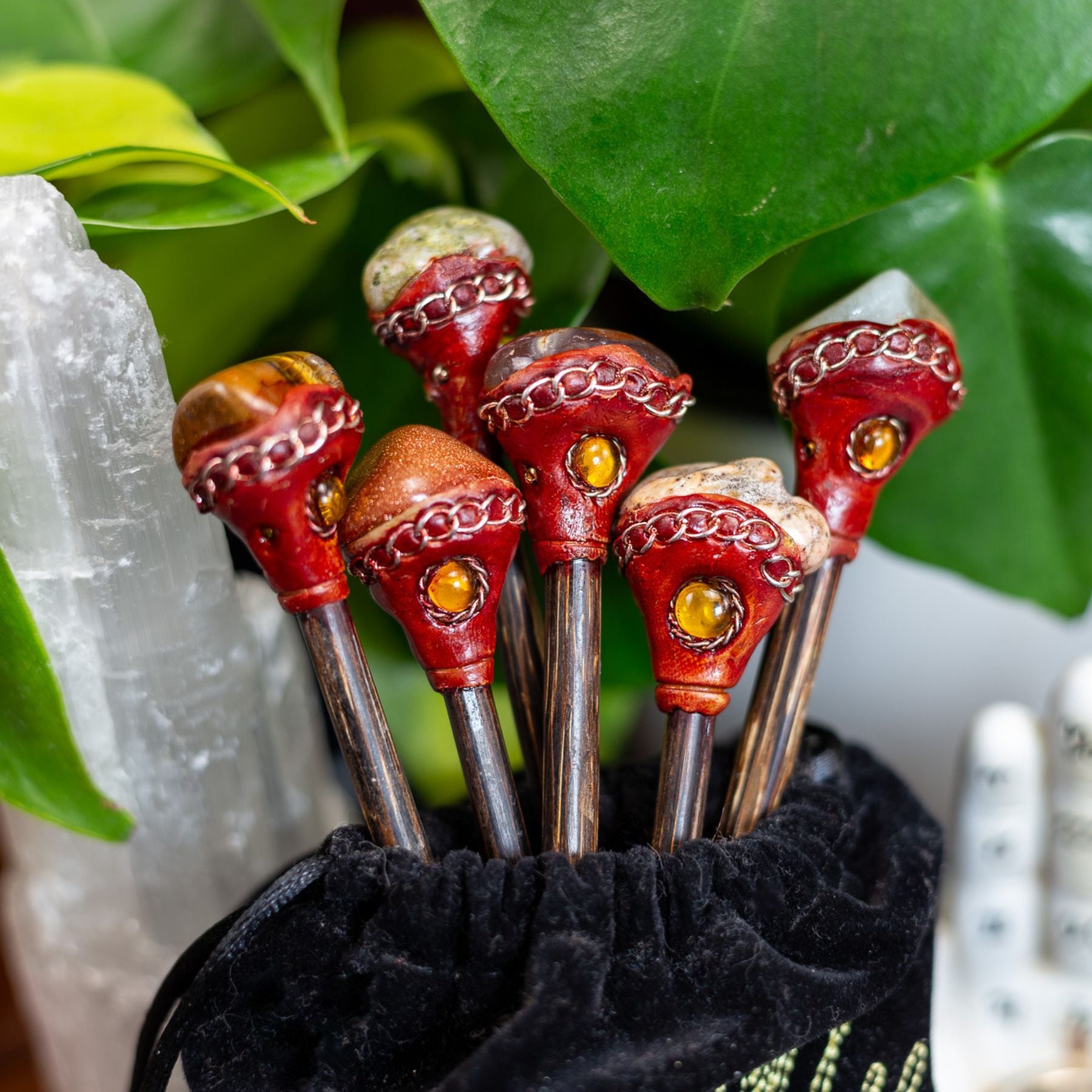 Ethereal Elegance: Crystal Hair Stick – Down To Earth