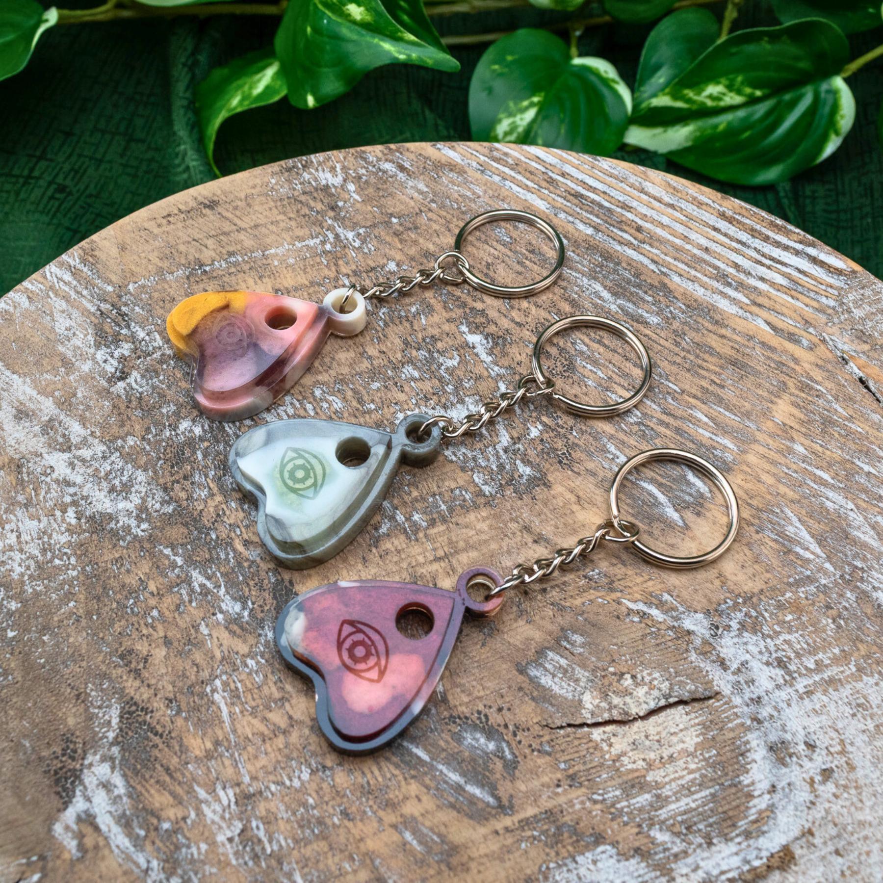 Planchette Resin Keychain | Custom Planchette Resin Keychain – Down To ...