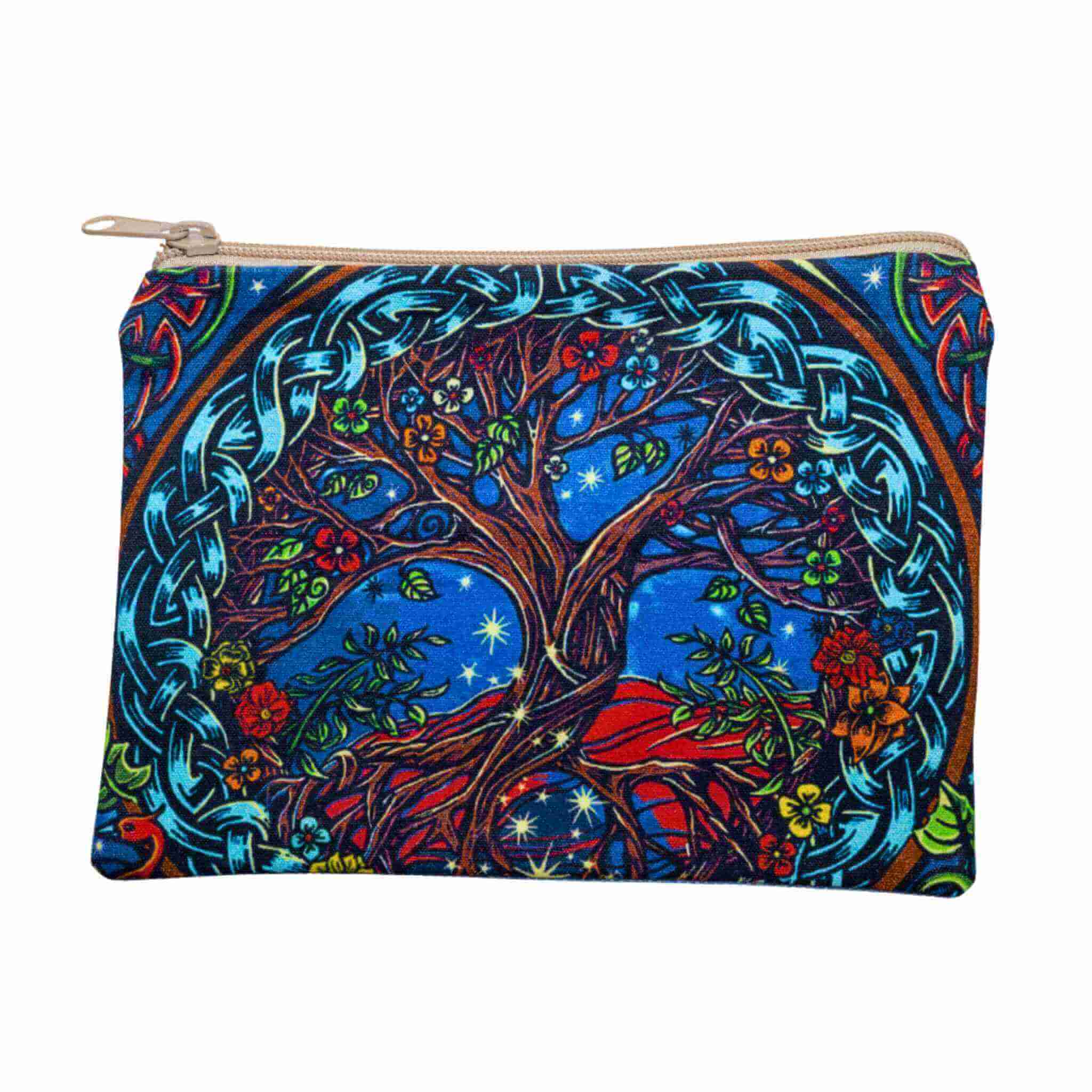 Elevate Your Beauty: Tree of Life Cosmetic Bag – Down To Earth