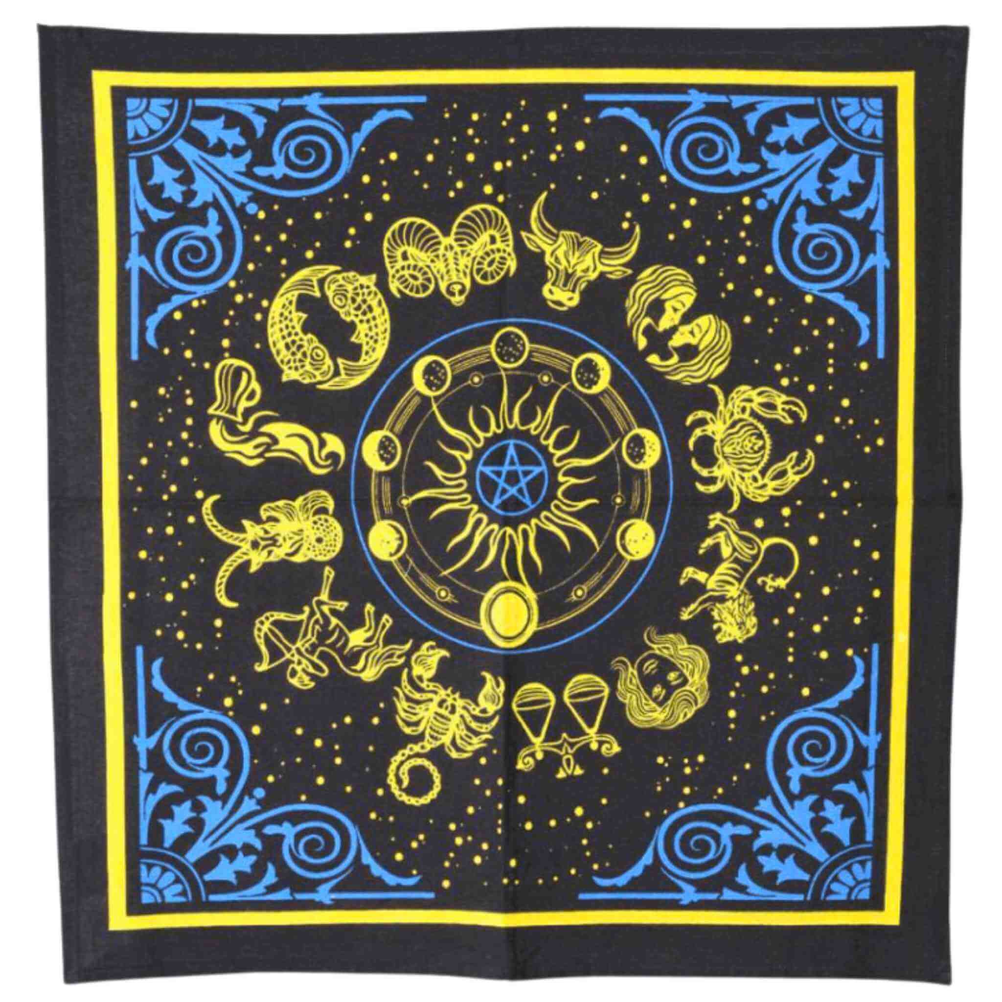 Cosmic Altar Elegance: Zodiac Altar Cloth – Down To Earth